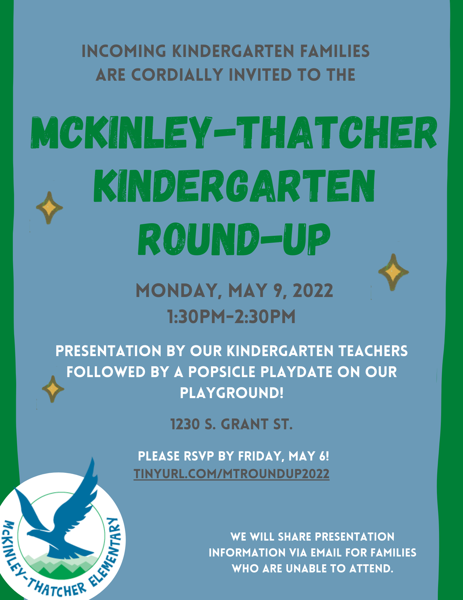 McKinley-Thatcher » Kindergarten Round-Up — May 9, 2022